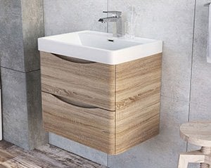 Light wood vanity unit store