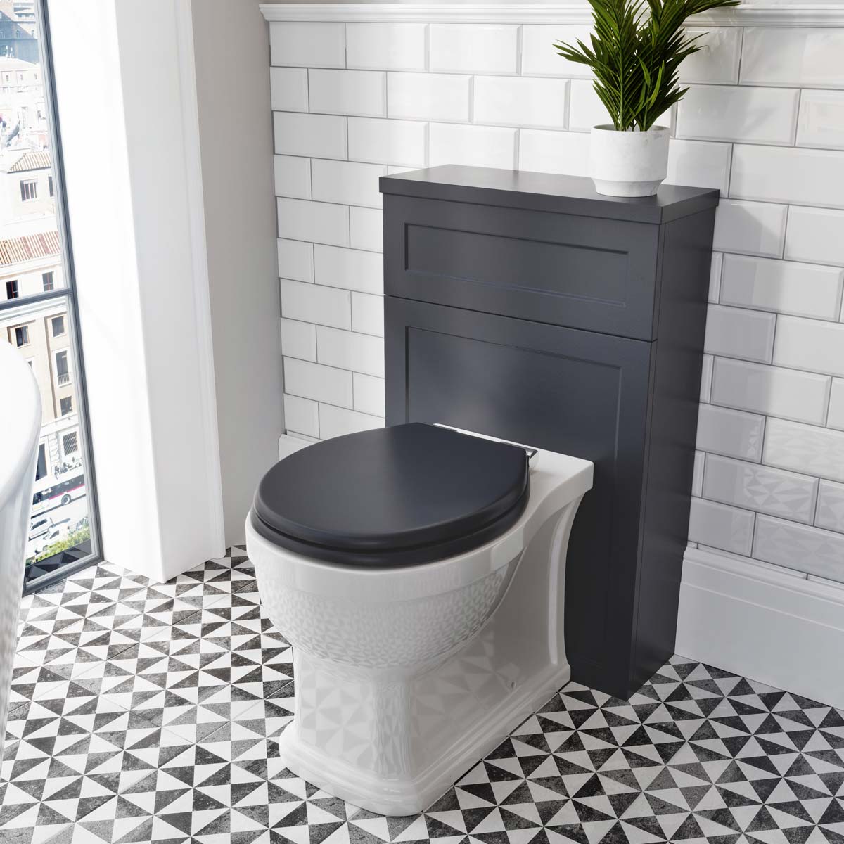 Close Coupled Toilet Balterley Vito Back To Wall Pan And Soft Close ...