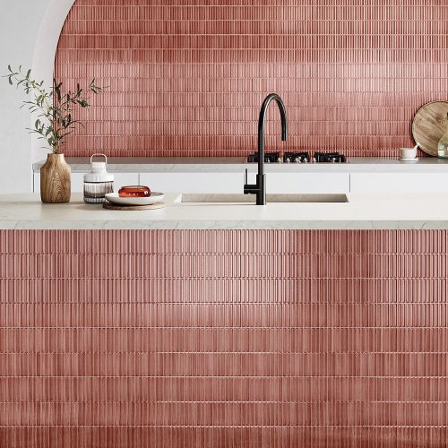 Komodo Cherry Red Kit Kat Tile | Pink KitKat Tiles