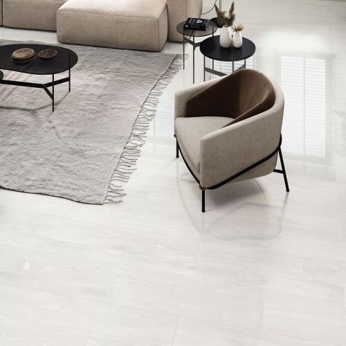 Shelby Nordica Polished Porcelain Tile - 1475x205mm | Wood Effect Tiles