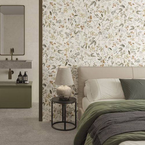 Bonito Autumn Matt Porcelain Tiles | Floral Pattern Tiles | Easy Bathrooms