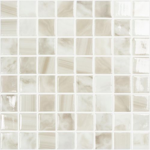 Pacific Ivory Glass Mosaic Tile | Mosaic Tiles Washroom