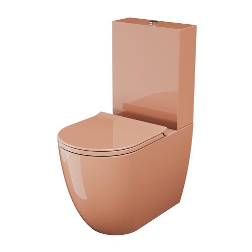 Rimless Close Coupled Toilet in Carmello Gloss | Coloured Toilets