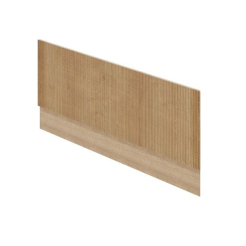 Easy Bathrooms Ribbed Natural Oak Front Bath Panel | Wood Effect Bath ...