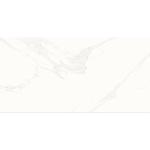 Miramar White Polished Porcelain Tile - 300x600mm | Marble Effect Tiles