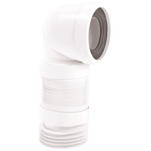McAlpine 90 Flexible Bend WC Connector - WC-CON8F | Plumbing Essentials
