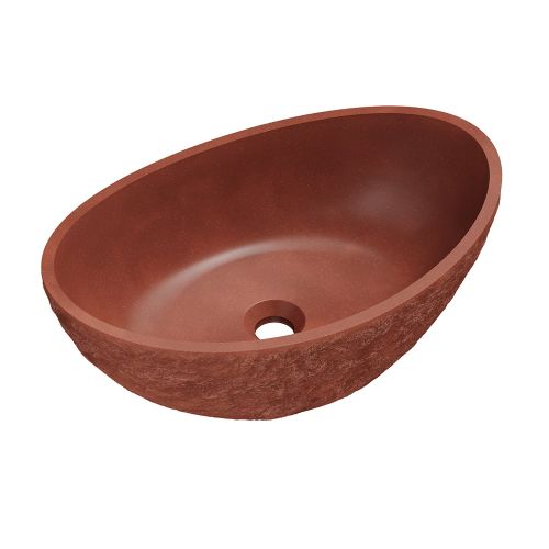 Brava Concrete Basin 548mm x 348mm | Terracotta Bathroom Sink