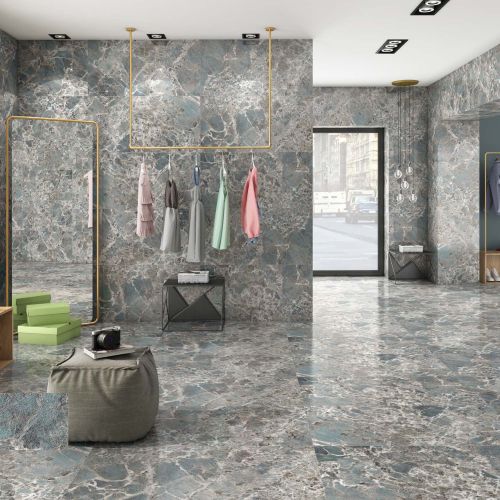 Virtuous Green Gloss Porcelain Tile - 600x1200mm | Large Porcelain ...