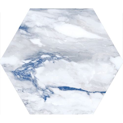 Charlie Blue Hex Marble Matt Porcelain Tile – 290x258mm | Hexagon ...