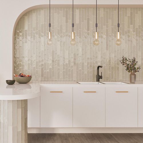 Domingo Beige Glossy Porcelain Brick Tile - 50x250mm | Easy Bathrooms ...