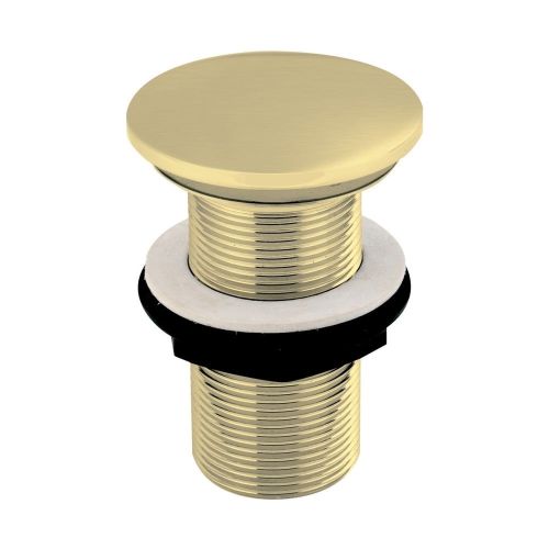 Brushed Gold Push Button Basin Waste – Unslotted | Basins plugs