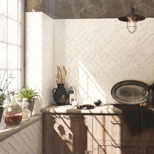 Borneo Soft White Gloss Porcelain Tile | Easy Bathrooms