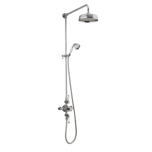 Cambridge Chrome Traditional Dual Outlet Thermostatic Shower Pack ...