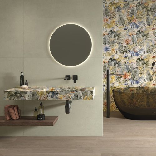 Bonito Green Matt Porcelain Tiles | Large Green Bathroom Tiles | Easy ...