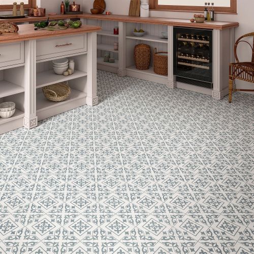 Tarifa Silver Patterned Matt Ceramic Tile | Patterned Wall & Floor Tiles