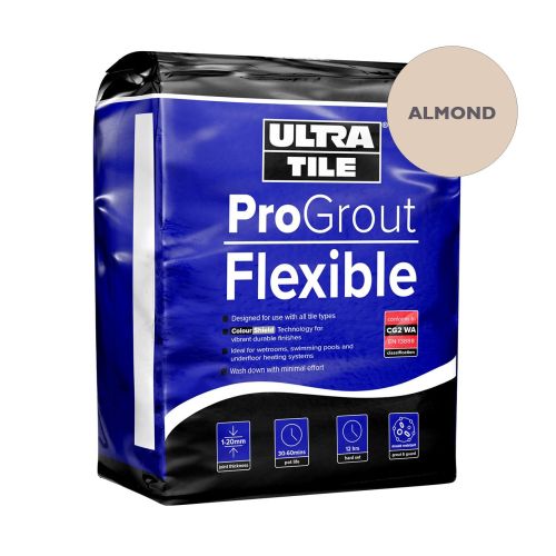 UltraTile ProGrout Flexible Almond - 3kg | Tile Grout | Easy Bathrooms ...