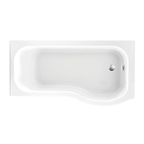 Cyris Right Hand Reinforced P-Shape Shower Bath - 1700x840mm | Shower Bath