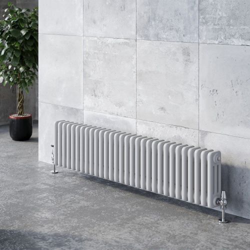 Upton White Triple Horizontal Column Radiator - 300x1190mm