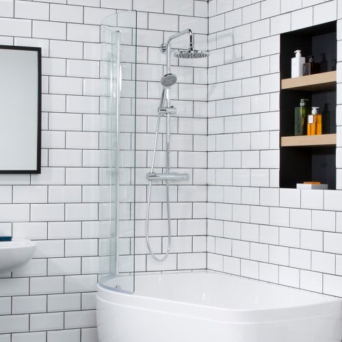 Carron Profile Shower Bath Curved Bath Screen | Carron Baths